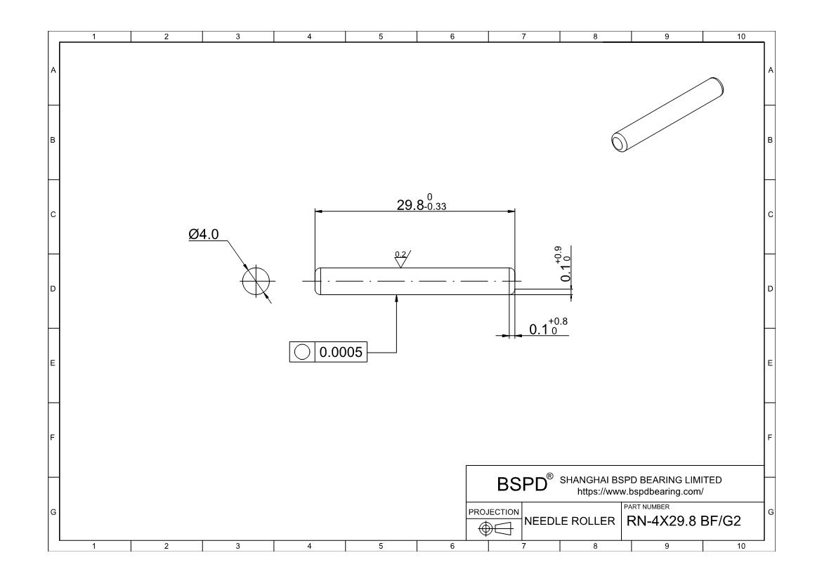 RN-4X29.8 BF/G2 松散针辊 | 佰仕彼得轴承公司
